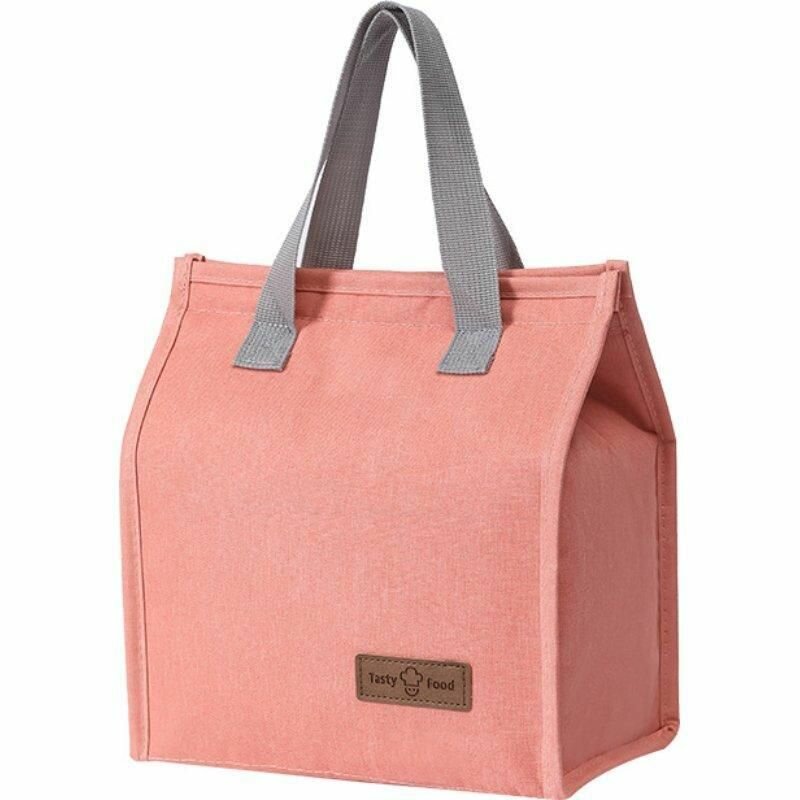 Сумка-холодильник для еды на обед, термосумка из катионной ткани с высокой теплоизоляцией, большая портативная сумка для студента