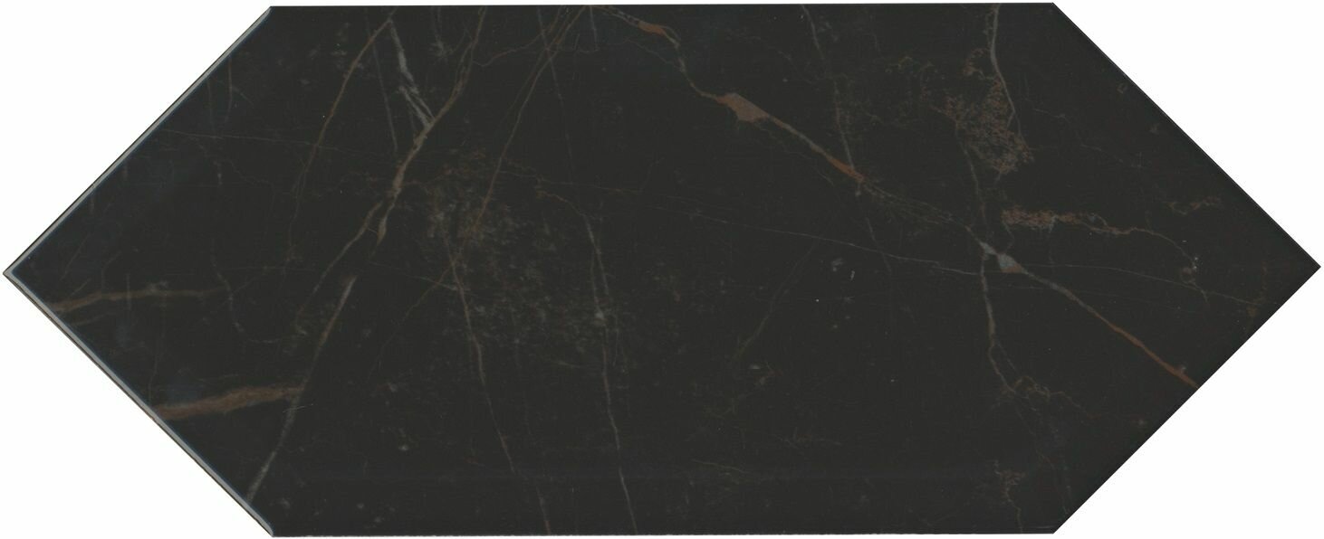 KERAMA MARAZZI Плитка Келуш черный глянцевый глянц, 14x34 6,9 мм, арт. 35007 (цена за 0.476 м2)