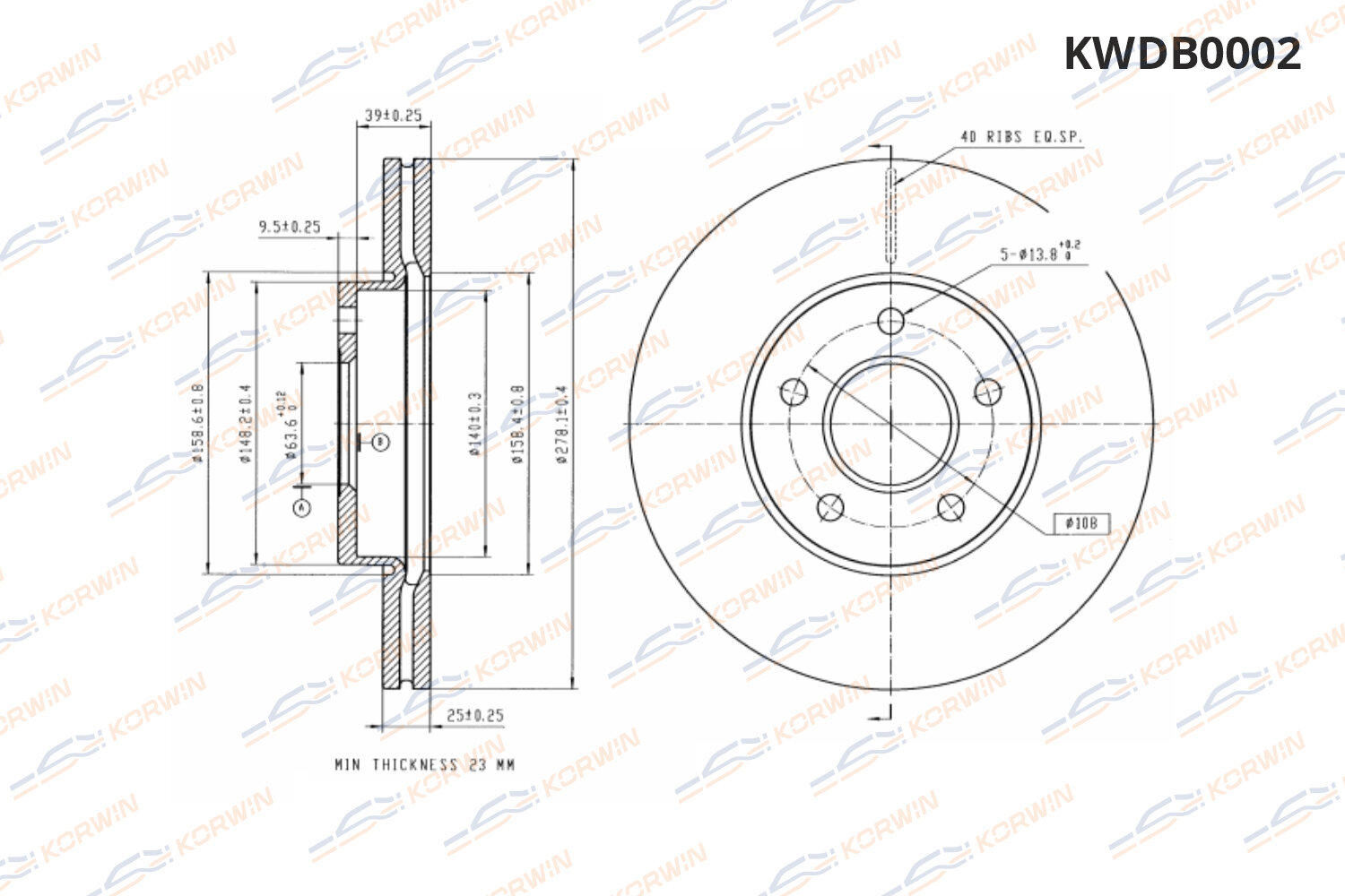Диск тормозной передний Ford FOCUS II (DB_, DBW_, DA_), C-Max (DE_, DM2)
