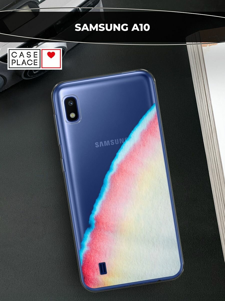 Чехол на Samsung Galaxy A10 / Самсунг Галакси А10 с принтом Слияние красок, прозрачный
