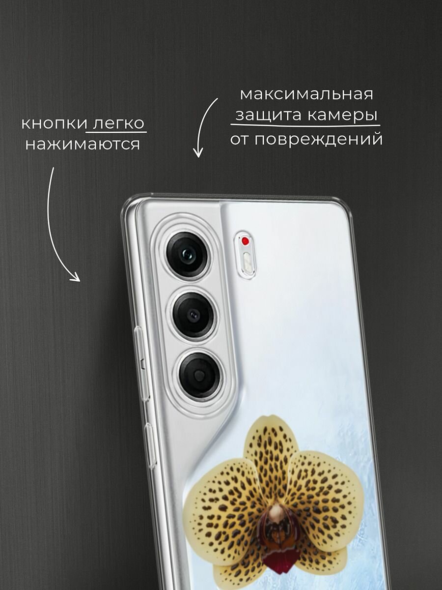 Чехол на Tecno Camon 40 Pro / Текно Камон 40 Про с принтом Желтая орхидея — фото 1