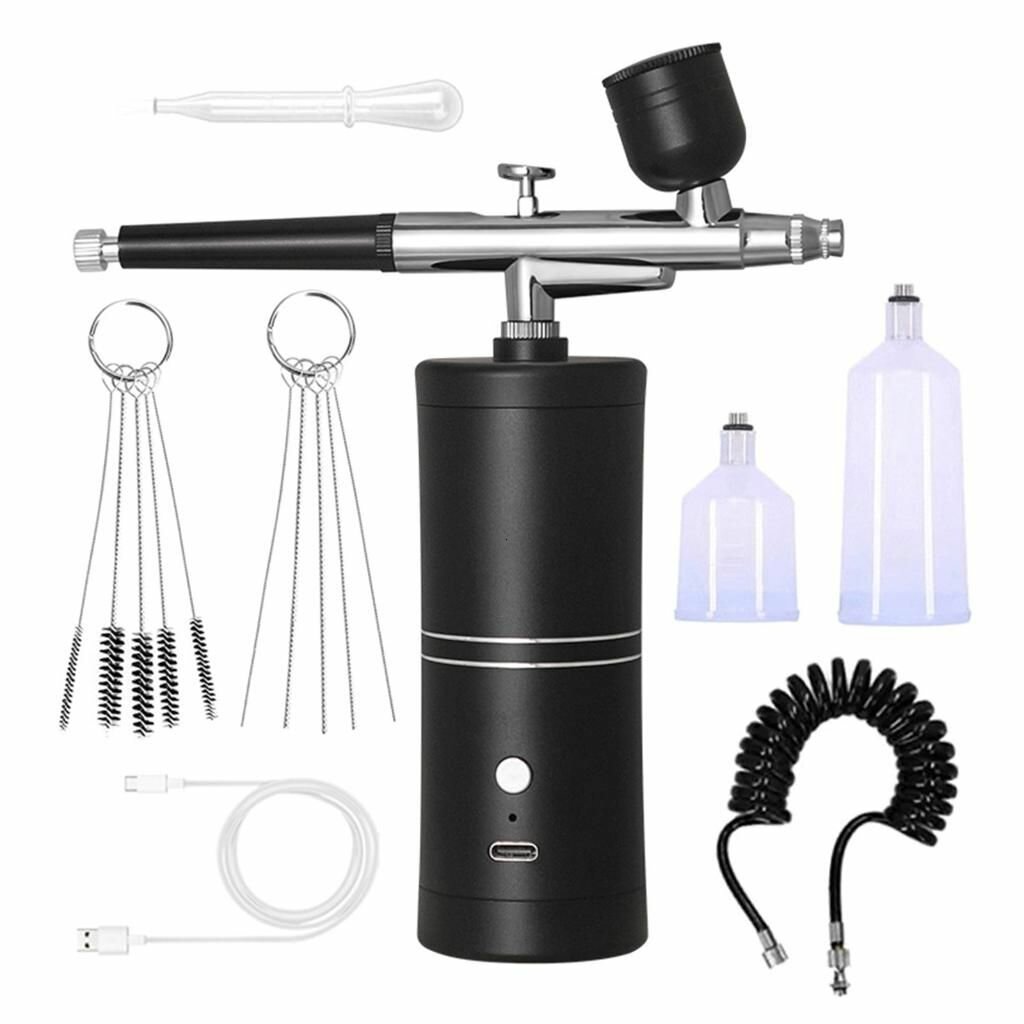 Аэрограф для маникюра и живописи 0.3 мм, Черный