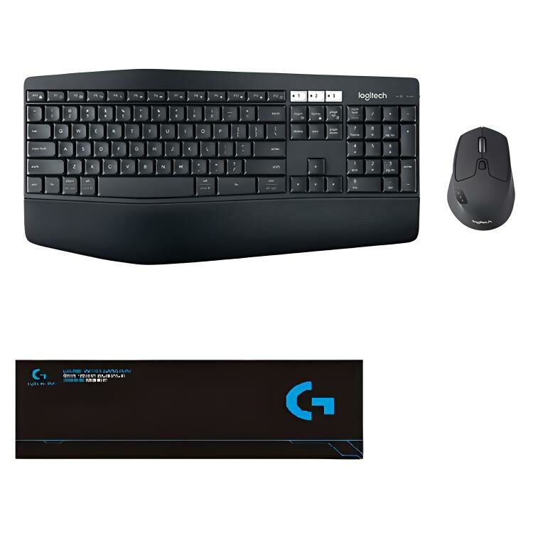 Комплект клавиатура и мышь Logitech, черный, 1312066256