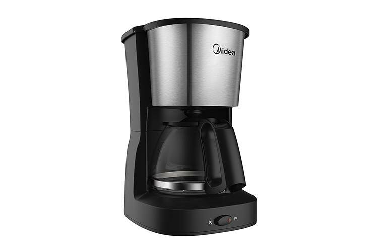 Капельная кофеварка Midea черная, до 12 чашек, стильный дизайн