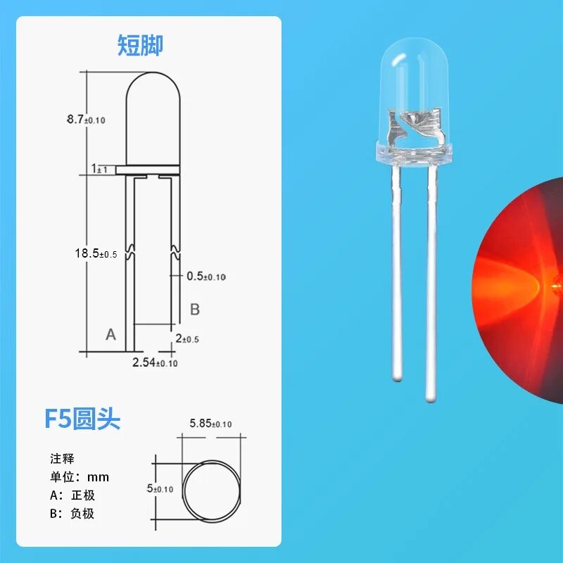 Светодиоды CHANZON 5 мм 100 шт.