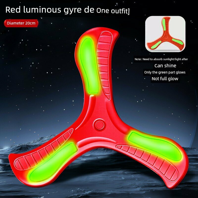 Светящийся летающий диск-бумеранг, мягкий бумеранг для детей, светящийся бумеранг, уличная игрушка для мальчиков