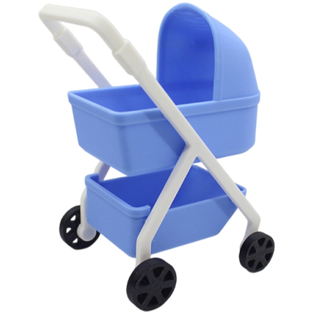 Миниатюрная детская коляска 1/12 для кукольного домика: Безопасный аксессуар