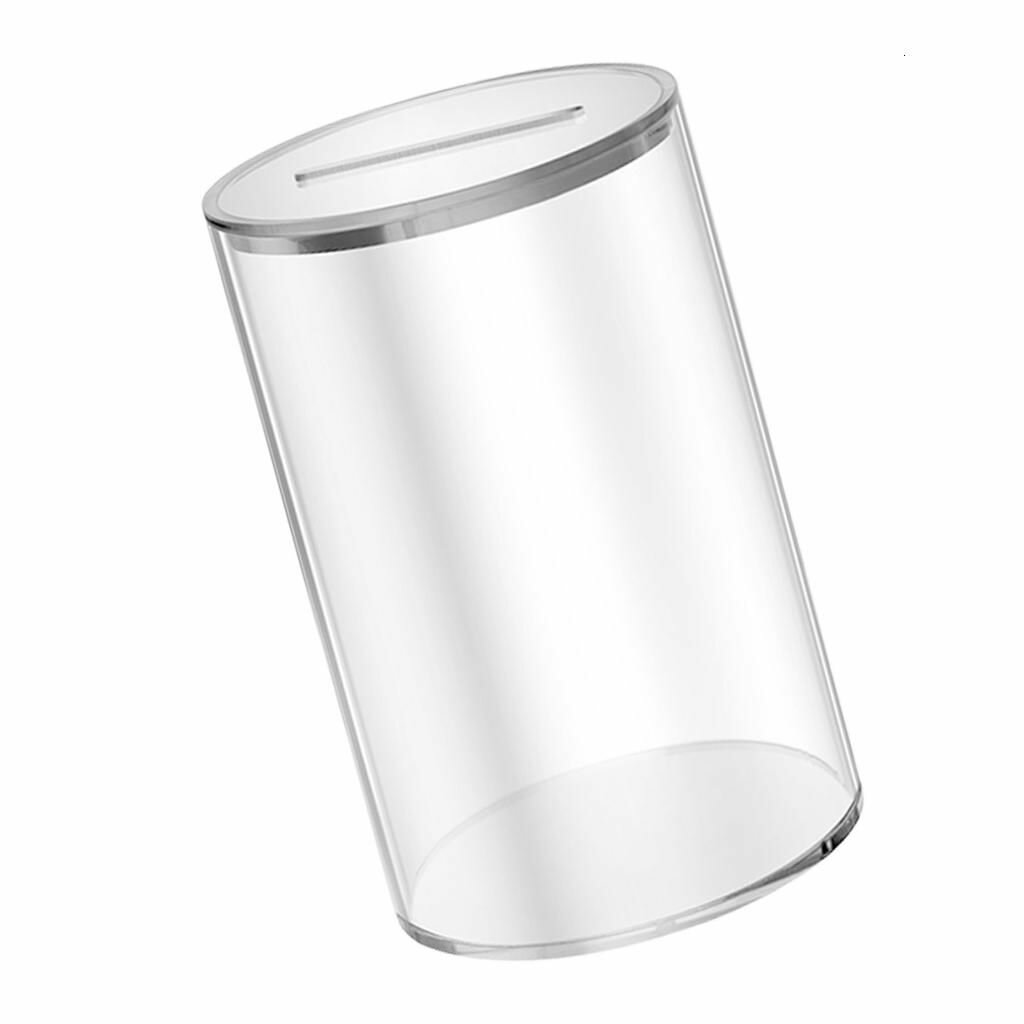 Прозрачная копилка из акрила, - M