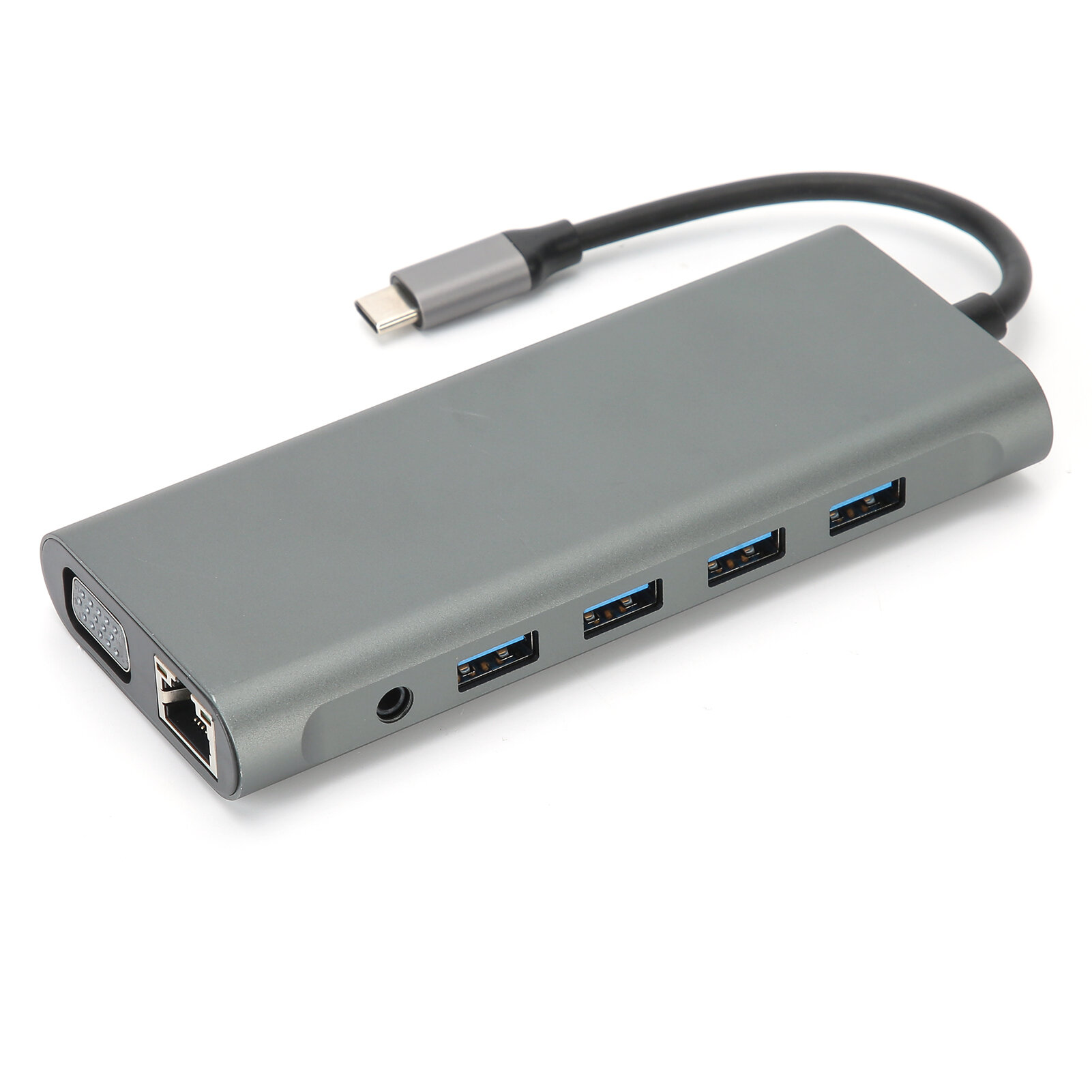 Многофункциональная док-станция 12 в 1 с Type-C, VGA, RJ45, PD, USB 3.0 и 2.0 для ноутбуков и ПК