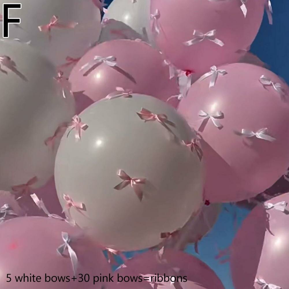 Шары воздушные набор для праздника 5 штук 12-дюймовых воздушных шаров + 30 бантов