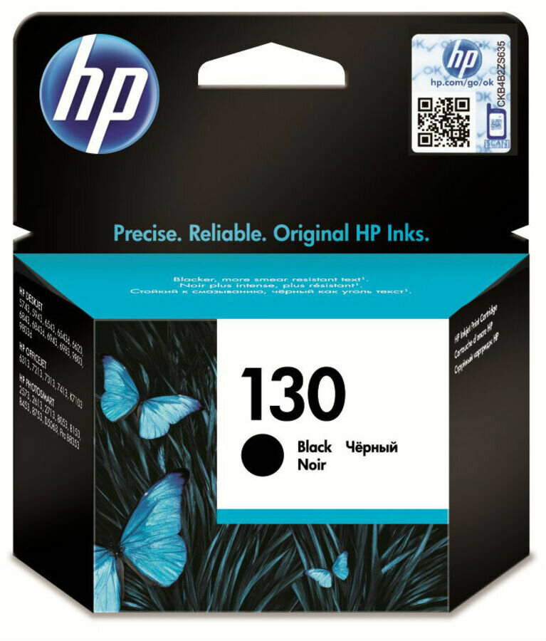 Картридж струйный HP 130 C8767HE черный (860стр.) для HP DJ 6543/5743/6843/PS 8153/8453