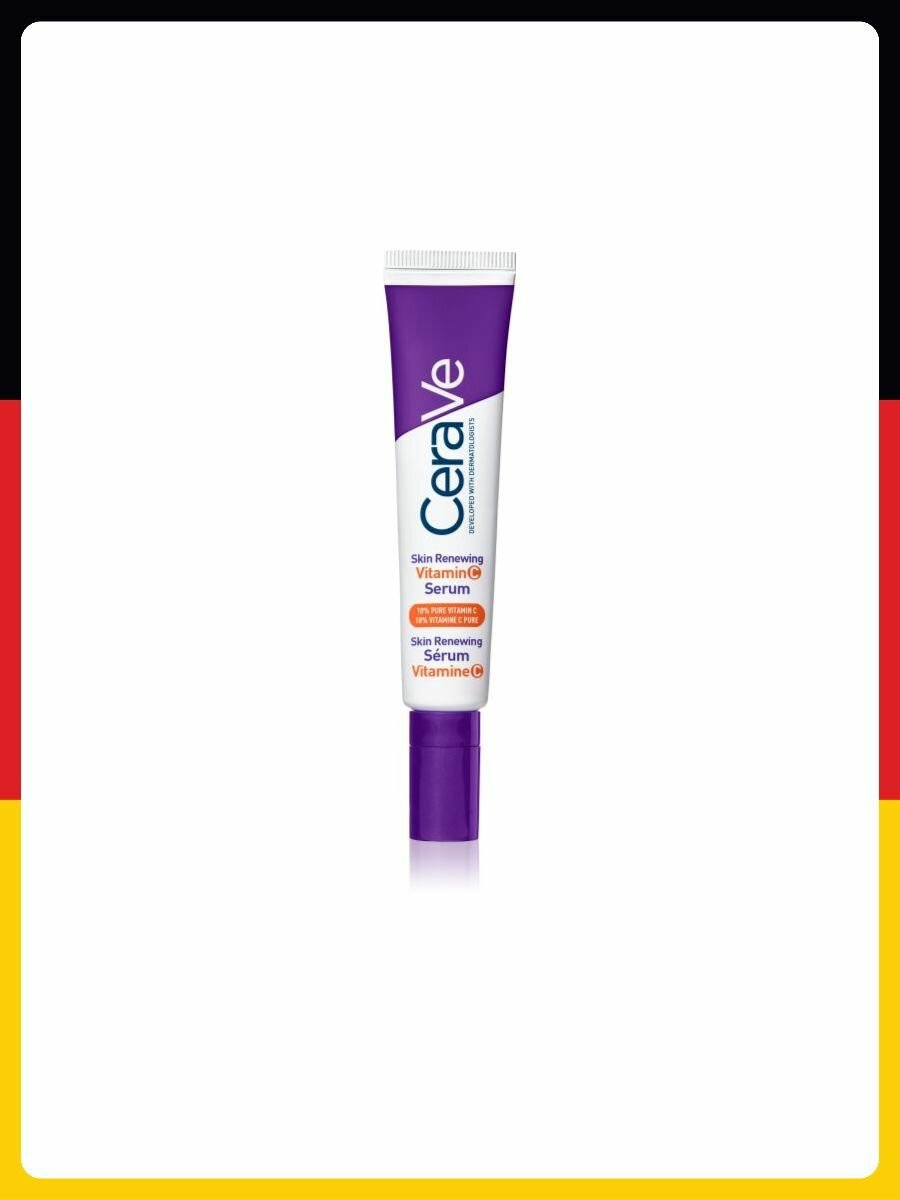 Сыворотка для ухода за кожей CeraVe Skin Renewing Vitamin C Serum Brightening Serum with Vitamin C regenerates the skin barrier, 30 мл