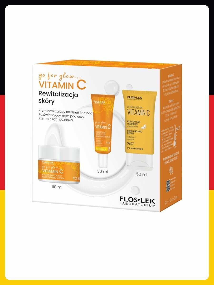 Набор уходовой косметики FlosLek Laboratorium Go For Glow Vitamin C Gift Set with Revitalizing Effect