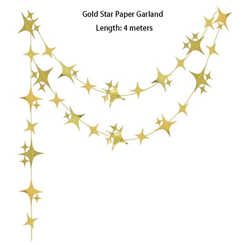 Бумажная гирлянда звезды Gold Twinkle Little Star Gold Star