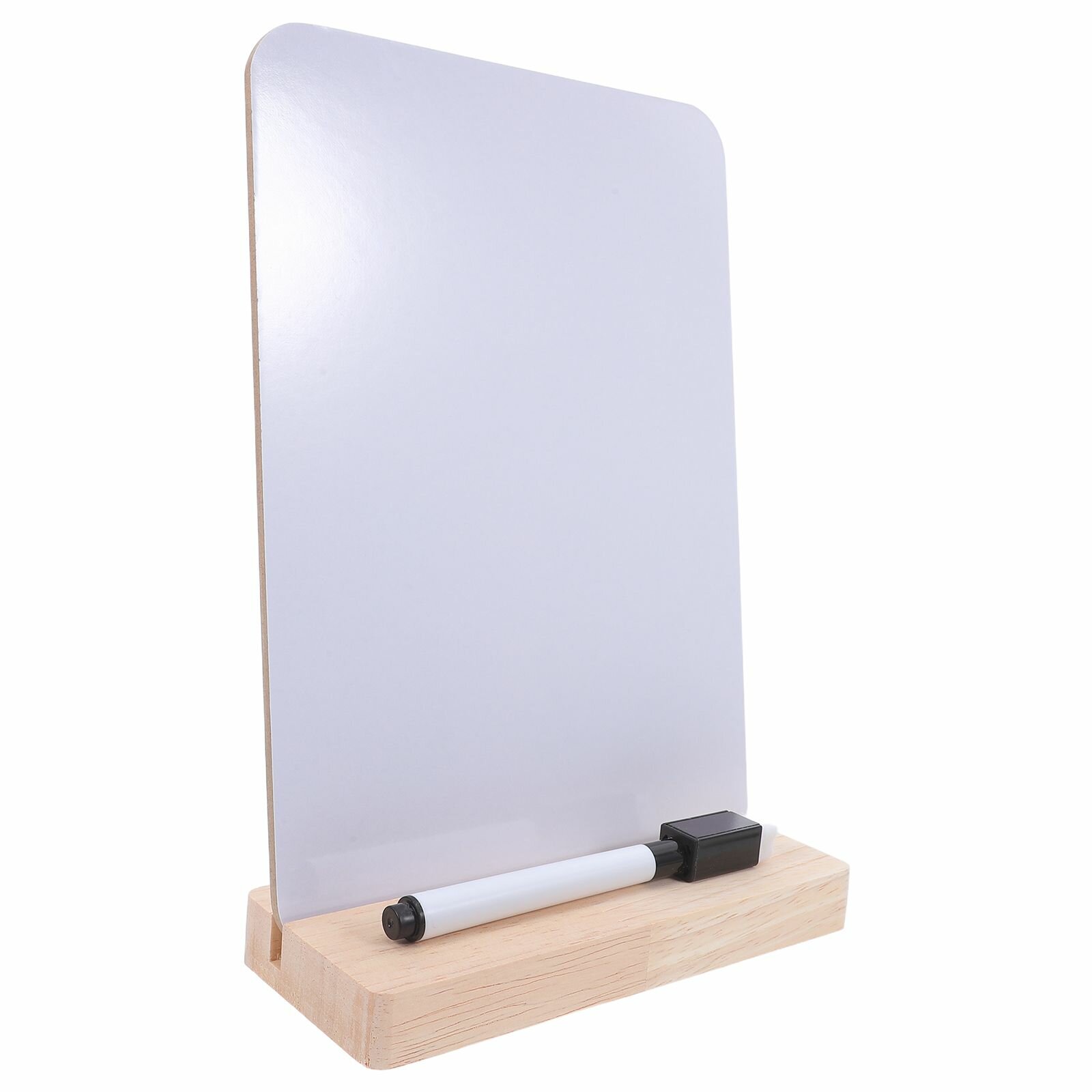 Двусторонняя белая доска с деревянным основанием для рабочего стола, форматы А5 и А4, в комплекте маркеры, 2 предмета