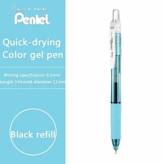 12 шт, японская быстросохнущая нейтральная игольная ручка Pentel BLN-105, 0,5 мм