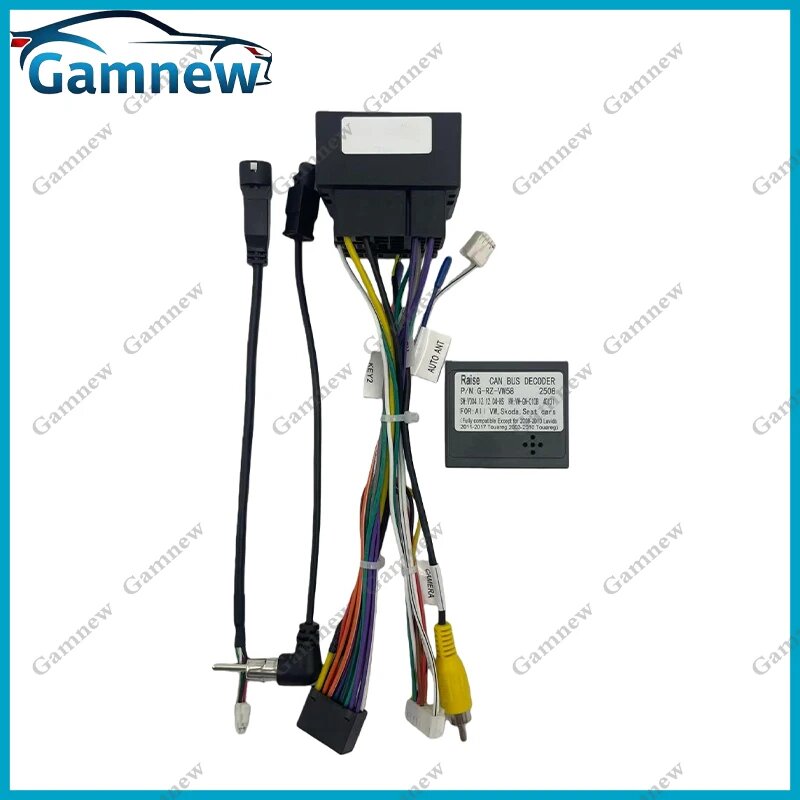 16-контактный адаптер жгута проводов автомобиля с декодером Canbus Box для Volkswagen Magotan CC Tiguan Teramont Golf 6 7