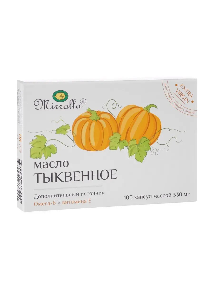 Масло тыквенное в капсулах источник Омега-6 витамин Е 330мг