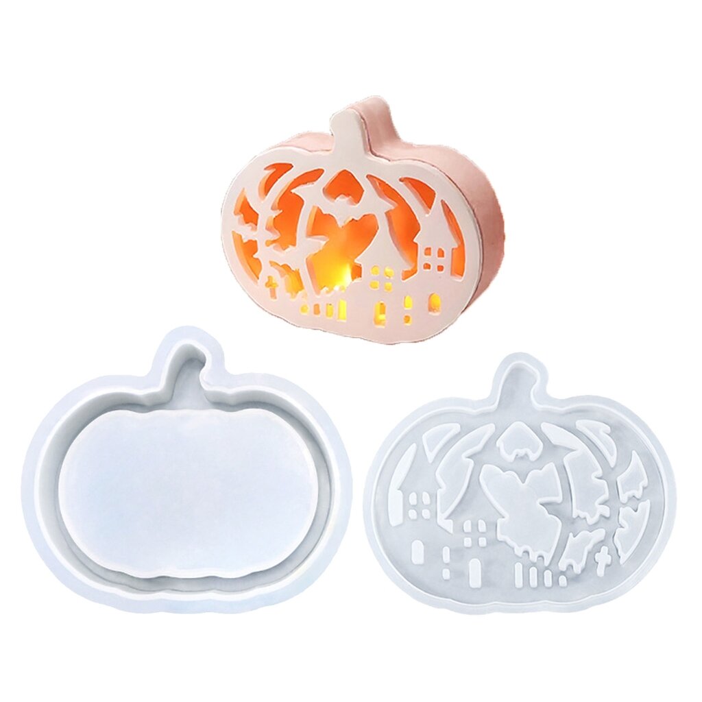 Diy Хэллоуин Полая Тыква Призрак Коробка Для Хранения украшения Украшения Силиконовая Форма-Тыквенный Абажур Тип C