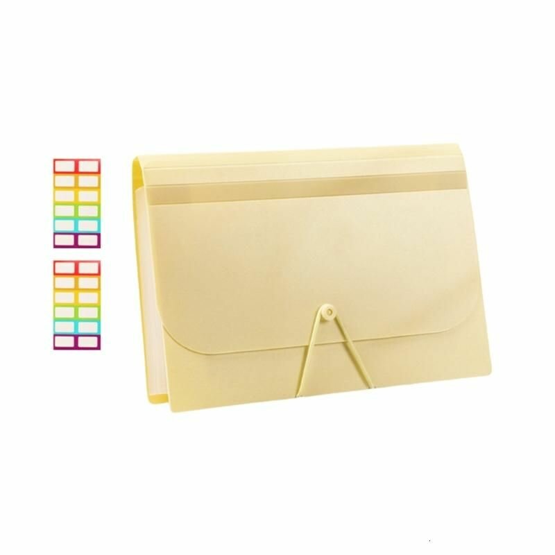 Многослойная папка A6 color с 13 ячейками -желтый