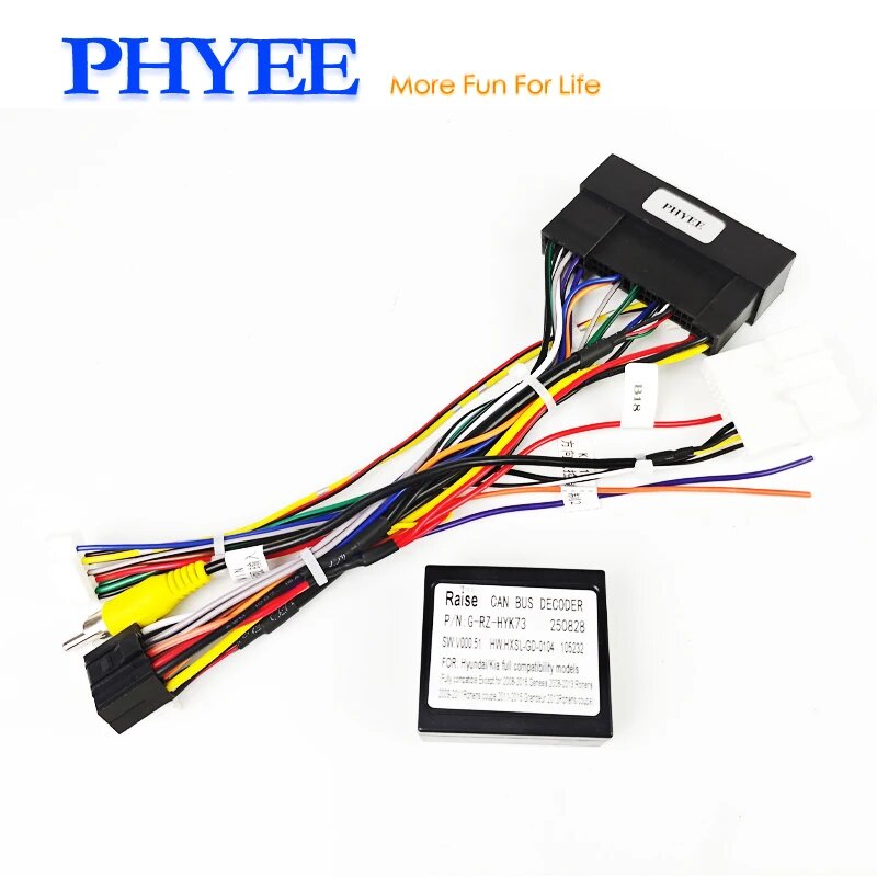 Жгут проводов декодера шины CAN, адаптер SWC Retention P&P 16Pin Android, для Hyundai Tucson Elantra Santa Fe, Kia Ceed Sportage