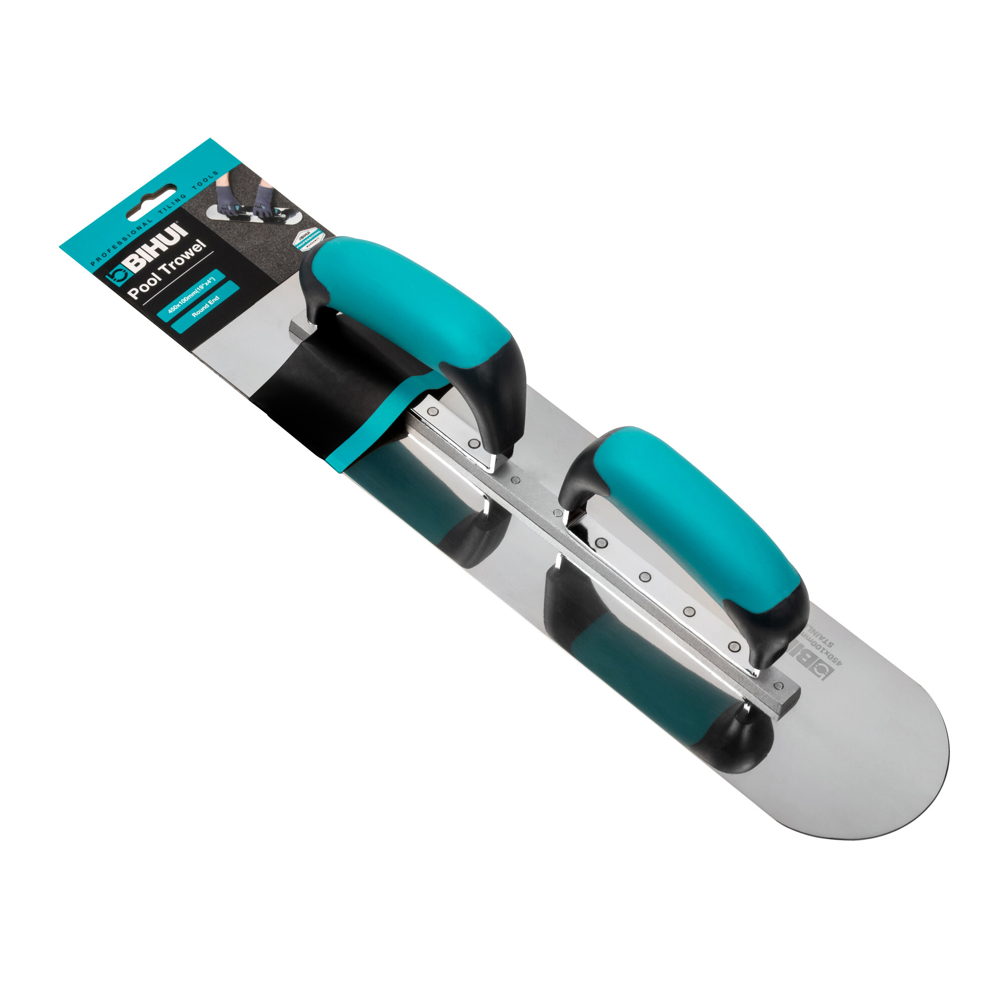 Гладилка для стяжки BIHUI 450х100мм, нержавеющая сталь, арт. FTPT450