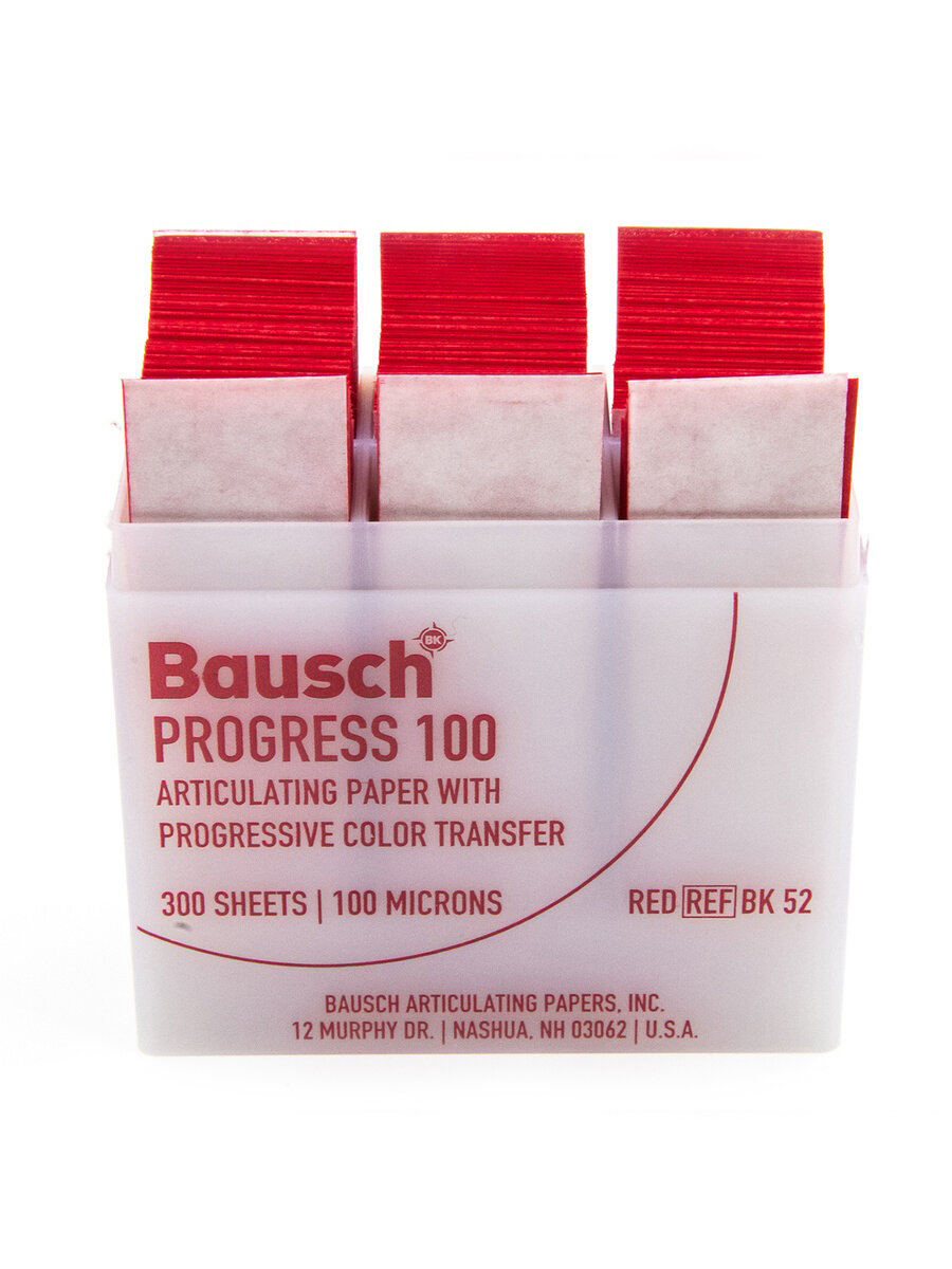 Артикуляционная бумага BK 52 Bausch 300 листов красная 100 мкм