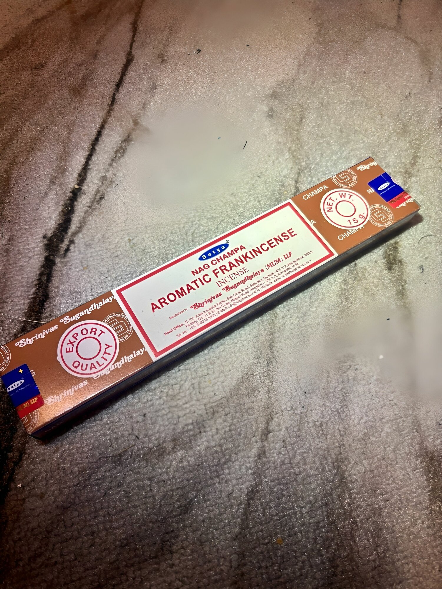 Благовония Satya Aromatic Frankincense, палочки, для релакса