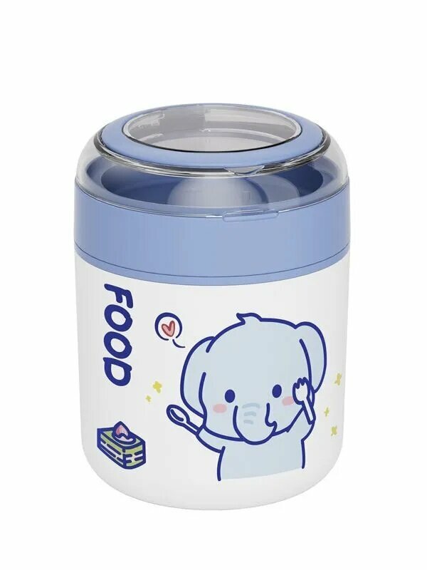 Термос для еды с широким горлом. Контейнер ланч бокс для еды детский/ взрослый. Герметичный термоконтейнер для супа и вторых блюд. 0,5л.