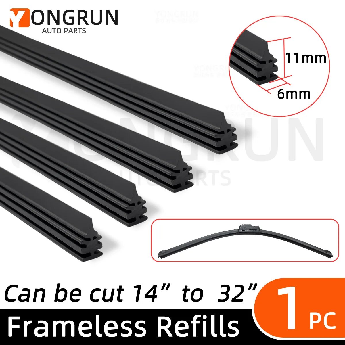 Сменная Резиновая Лента Для Дворников Автомобиля DIY, 14-32 Дюйма, Для Удаления Разводов На Лобовом Стекле