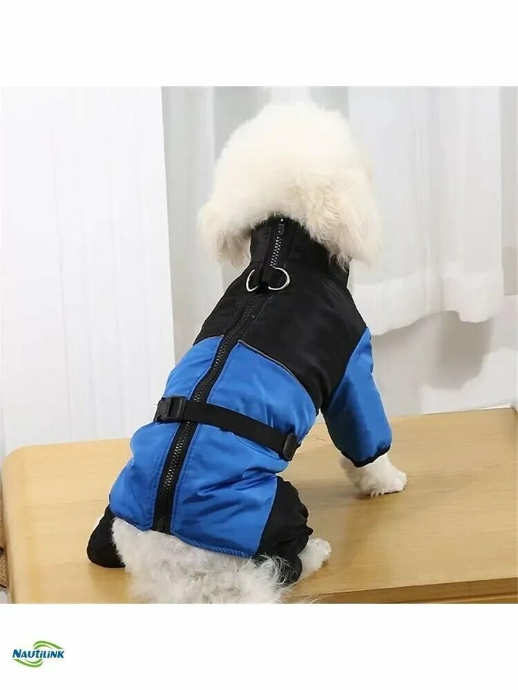 Зимний утепленный комбинезон для собак мелких пород: водонепроницаемая теплая одежда для той-пуделя, бишона, щенков