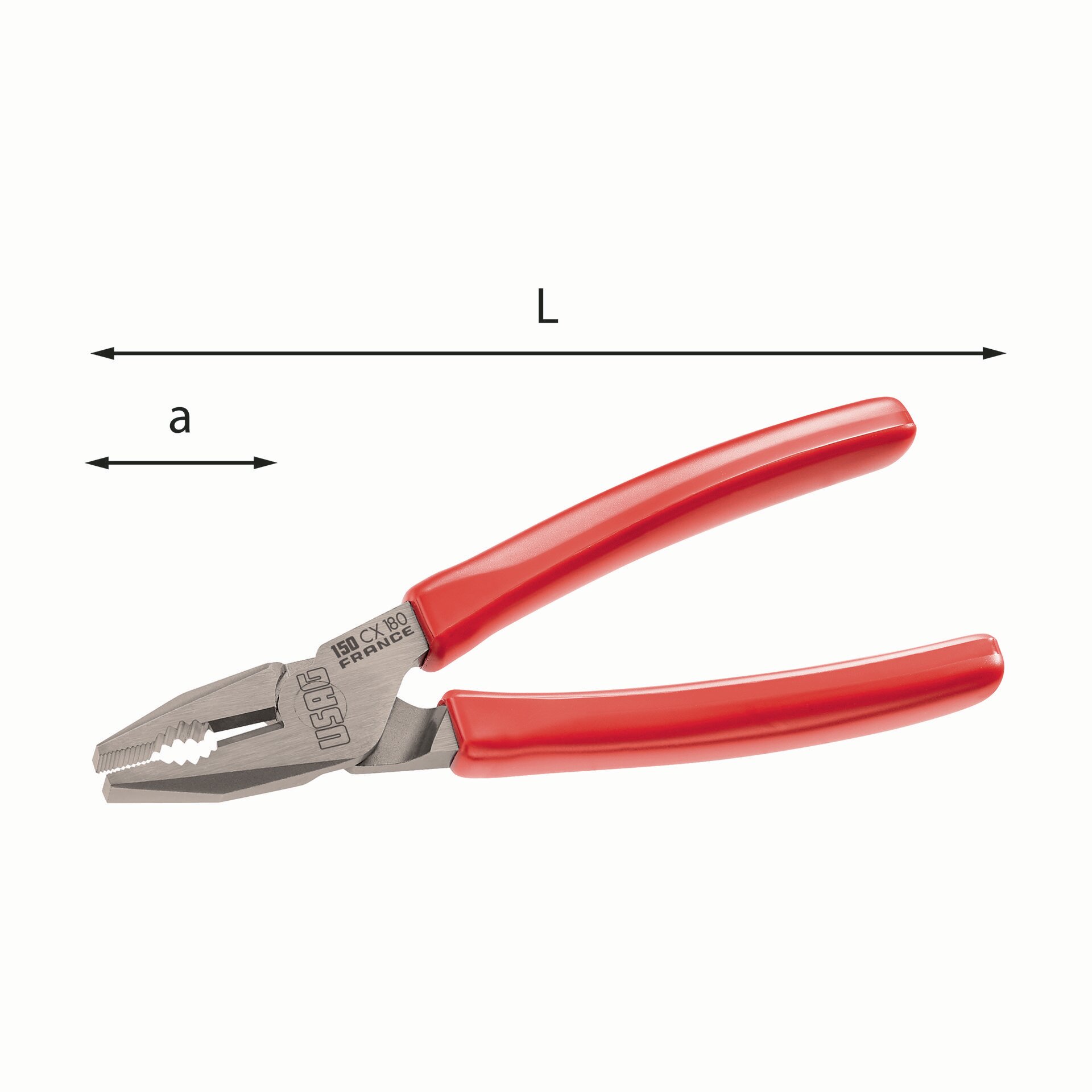 150 CX Пассатижи с рукояткой из ПВХ 200 мм USAG U01500158