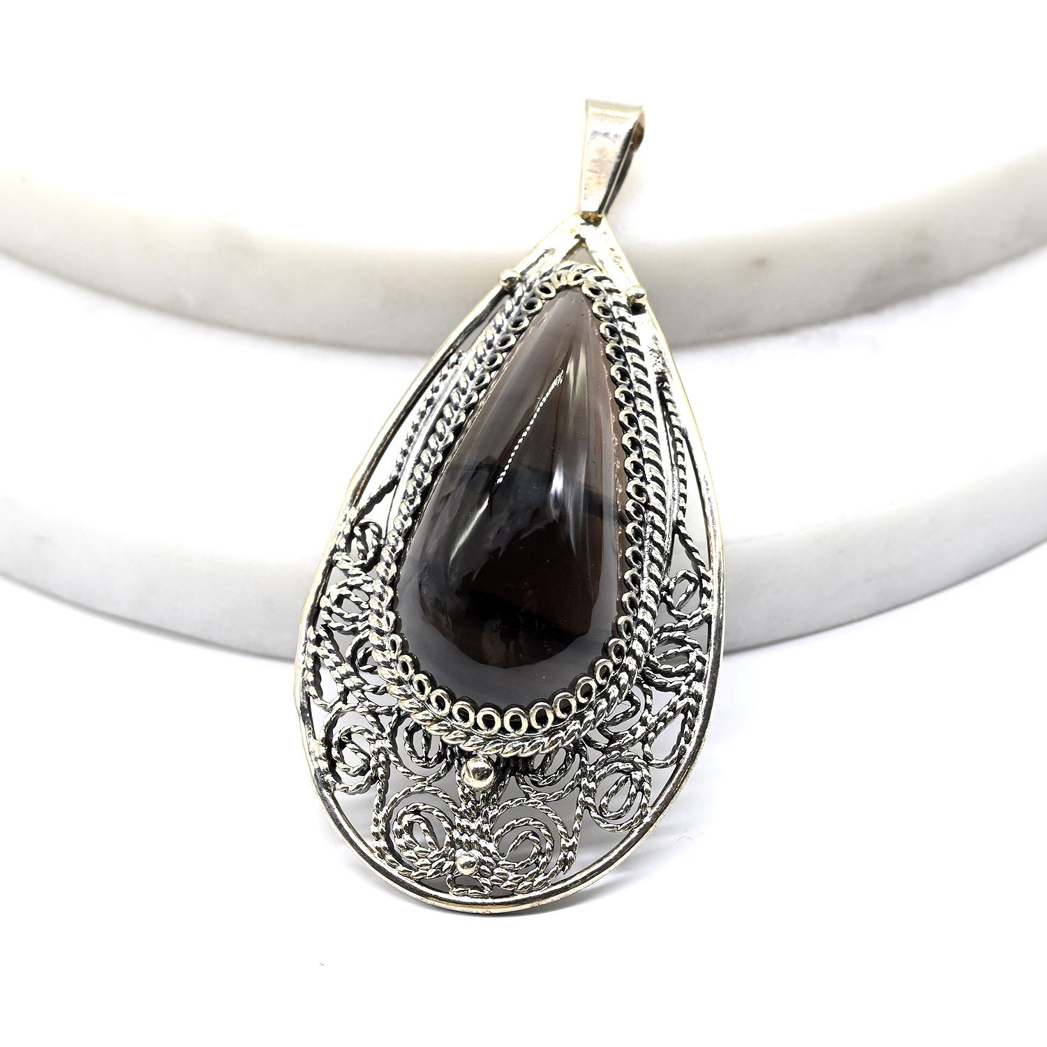 Подвеска, обсидиан