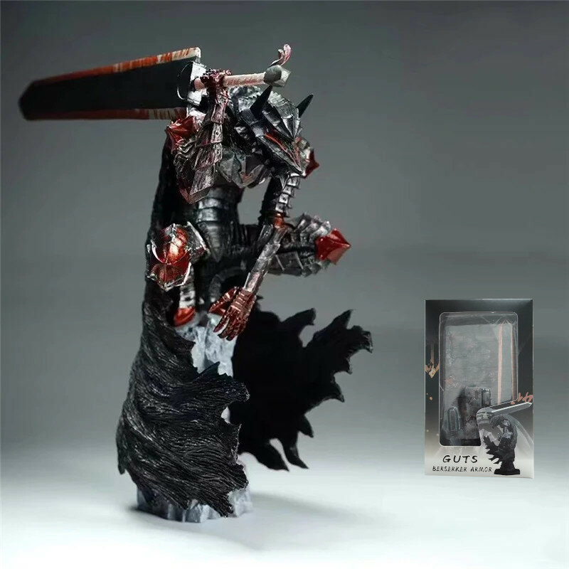 Фигурка Берсерк Гатс, Черный мечник / Berserk Guts, Black Soldier armor Blood version (25см)