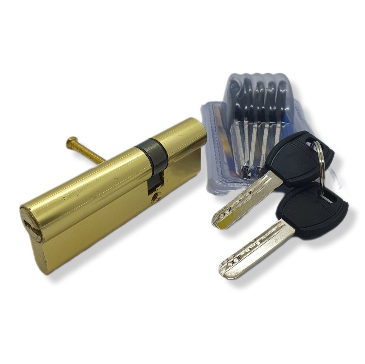 Механизм цилиндровый TCH-1 85мм(32,5х52,5 ) перекодируемый, 2+6 ключей, латунь (Пластикбокс)