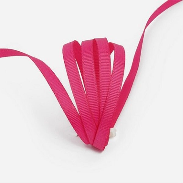 Лента репсовая IDEAL в рубчик 6мм цвет 187 фуксия упаковка 27,4м