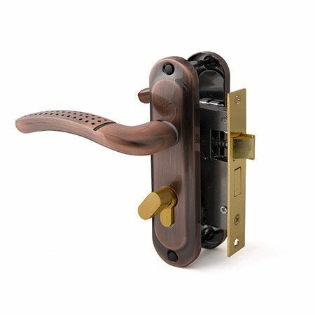 Замок врезной Avers 0827/60-C-AC, медь