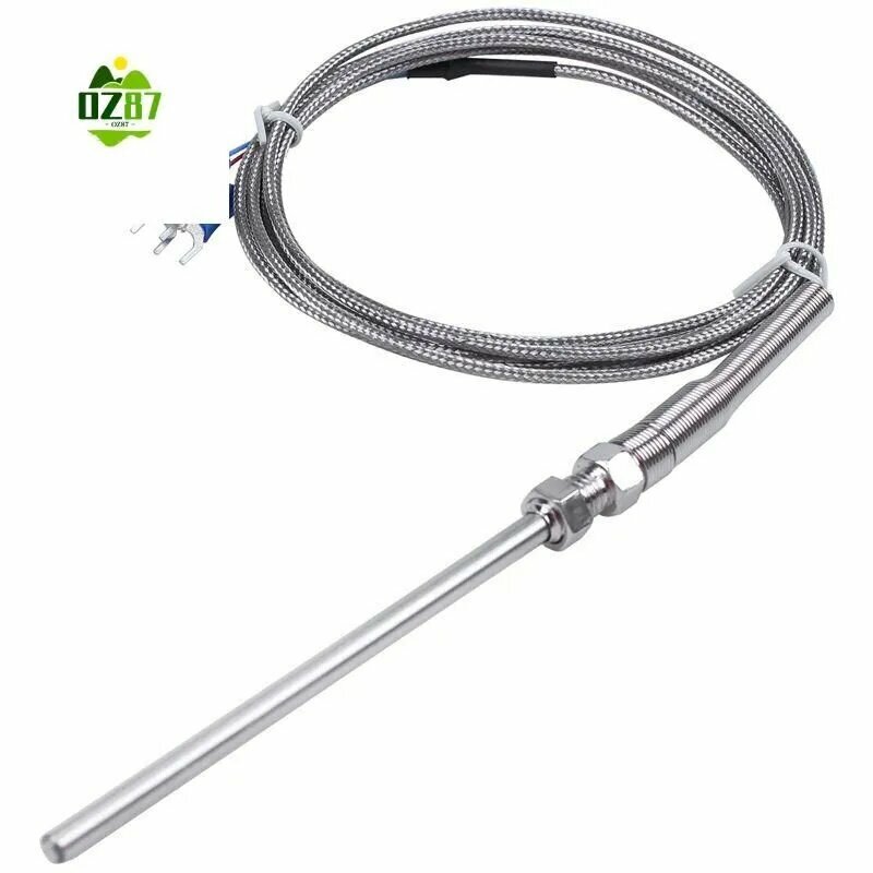 (J X R B) Стальной кабель датчика 2М РТД Пт100 температуры 98 мм 3 провода -50 до 400 Цельсия