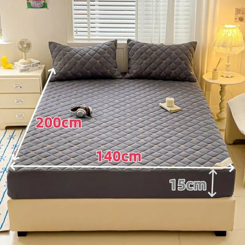 Наматрасник 140x200х15см темно-серый