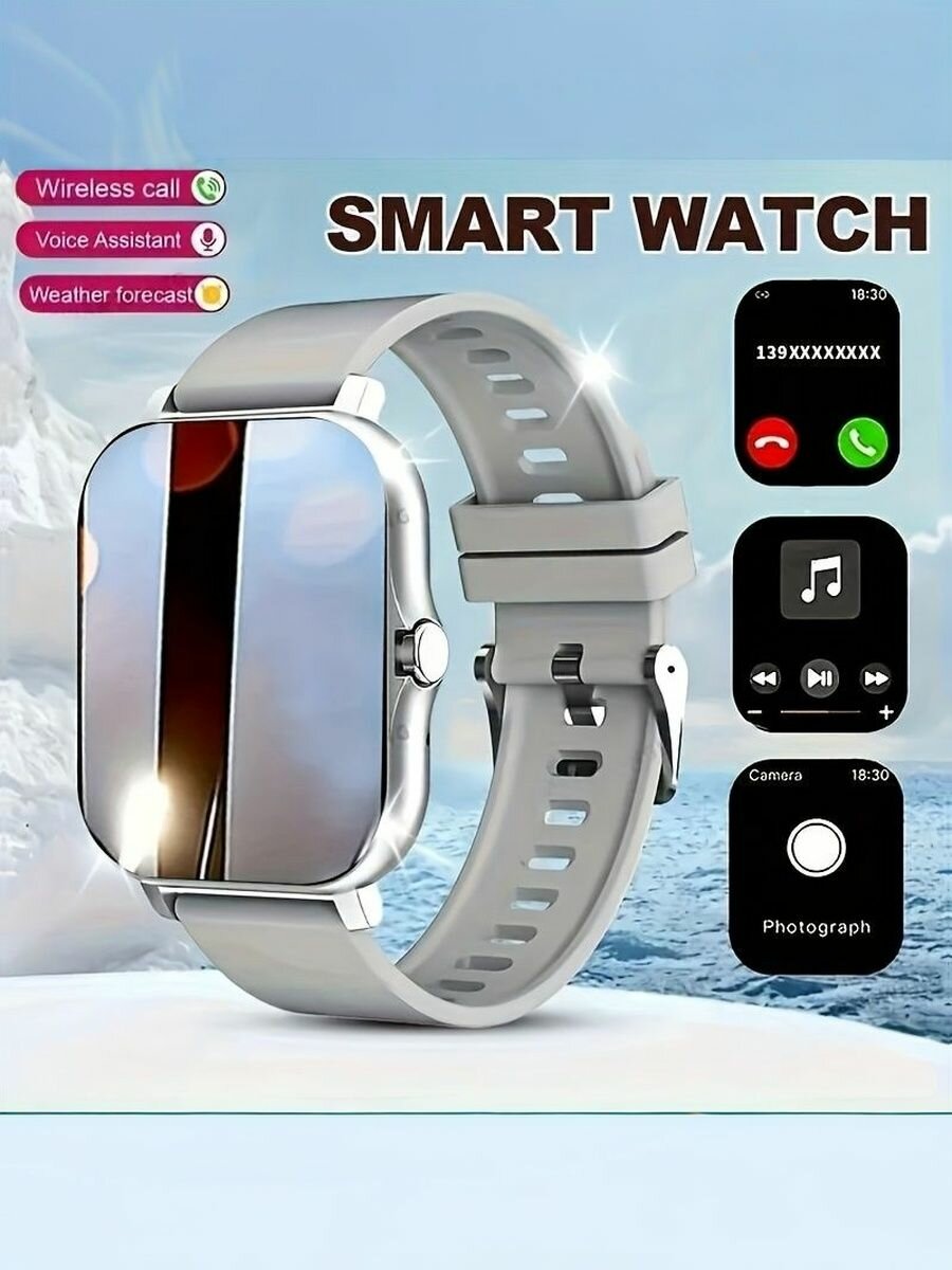 Умные часы для Android и iPhone, сенсорный фитнес-трекер, функция ответа/звонка