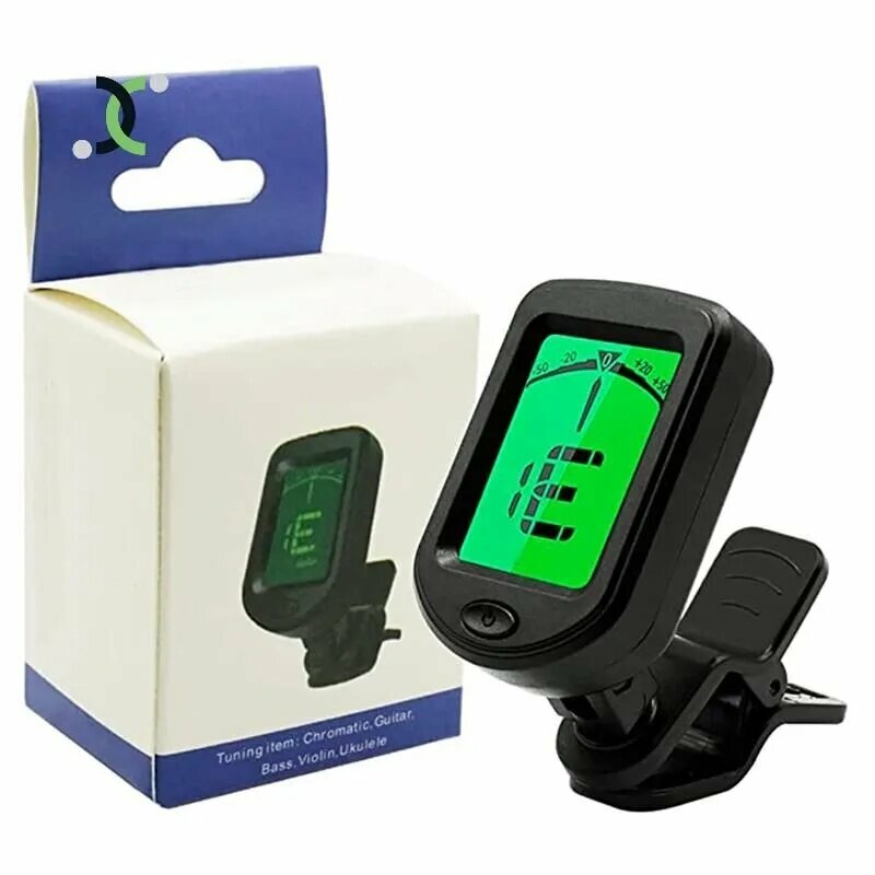 (H T G Y) Гитарный Тюнер Для Акустической/Электрической Гитары, Укулеле, Скрипки, Баса, Режимы Хроматической Настройки (1 Упаковка)