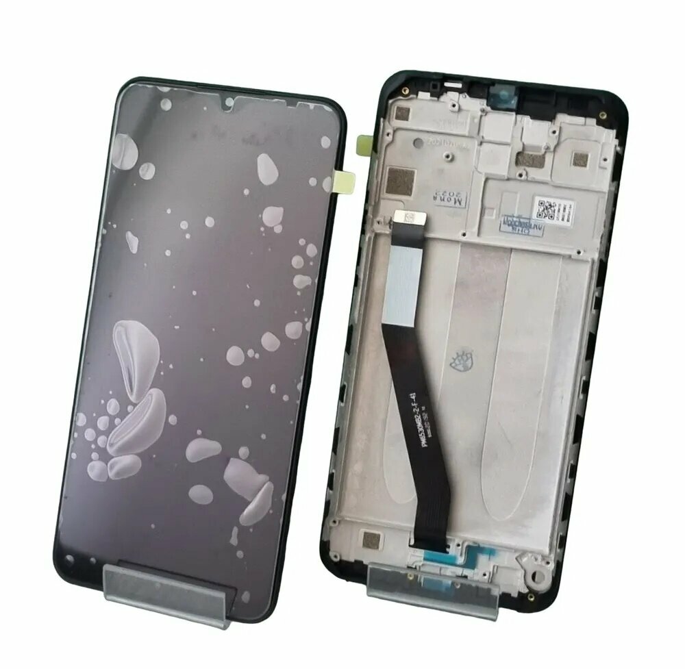 Дисплей для Xiaomi Redmi 9, m2004J19AG, m2004J19PI, OR, с сенсором, в рамке, черный