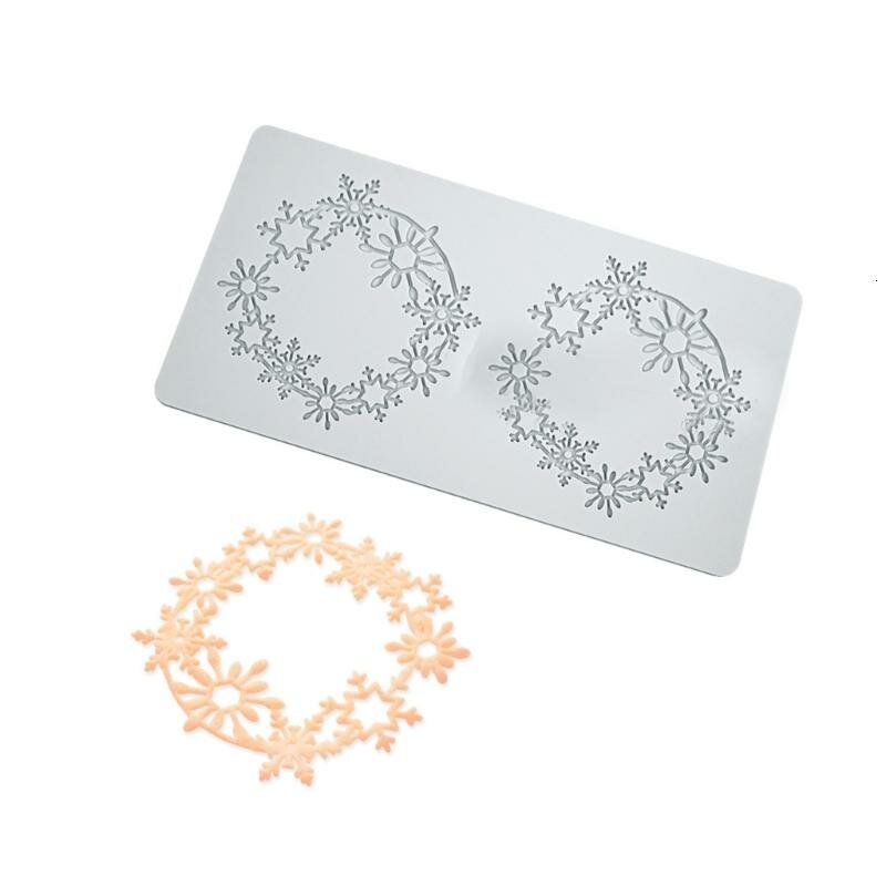 Силиконовая форма для снежинок, 2 Рождественских снежинки