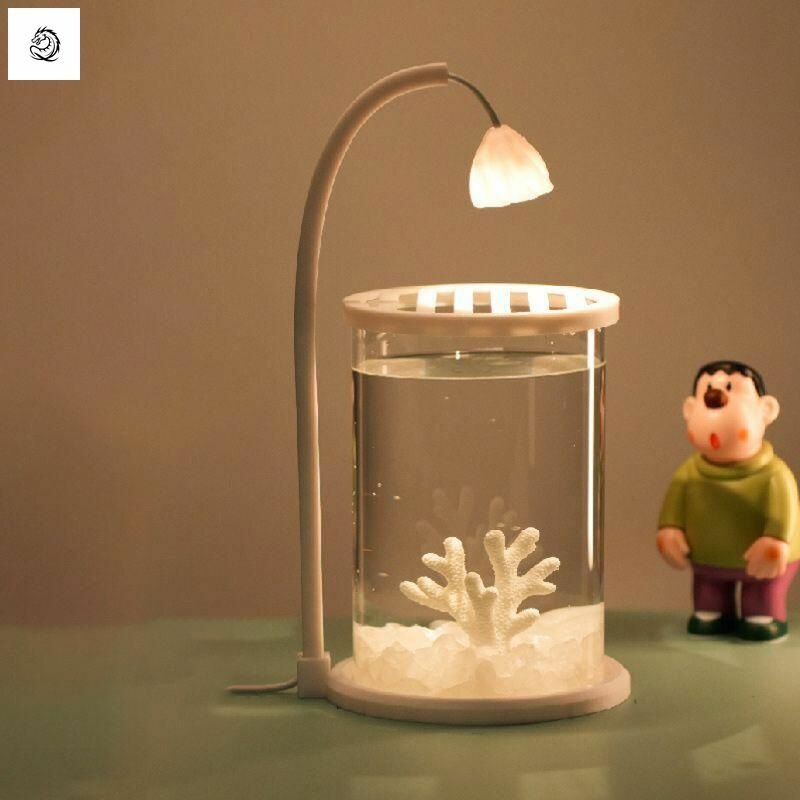 Аквариум для петушков со светодиодной подсветкой USB 10x10x15 см