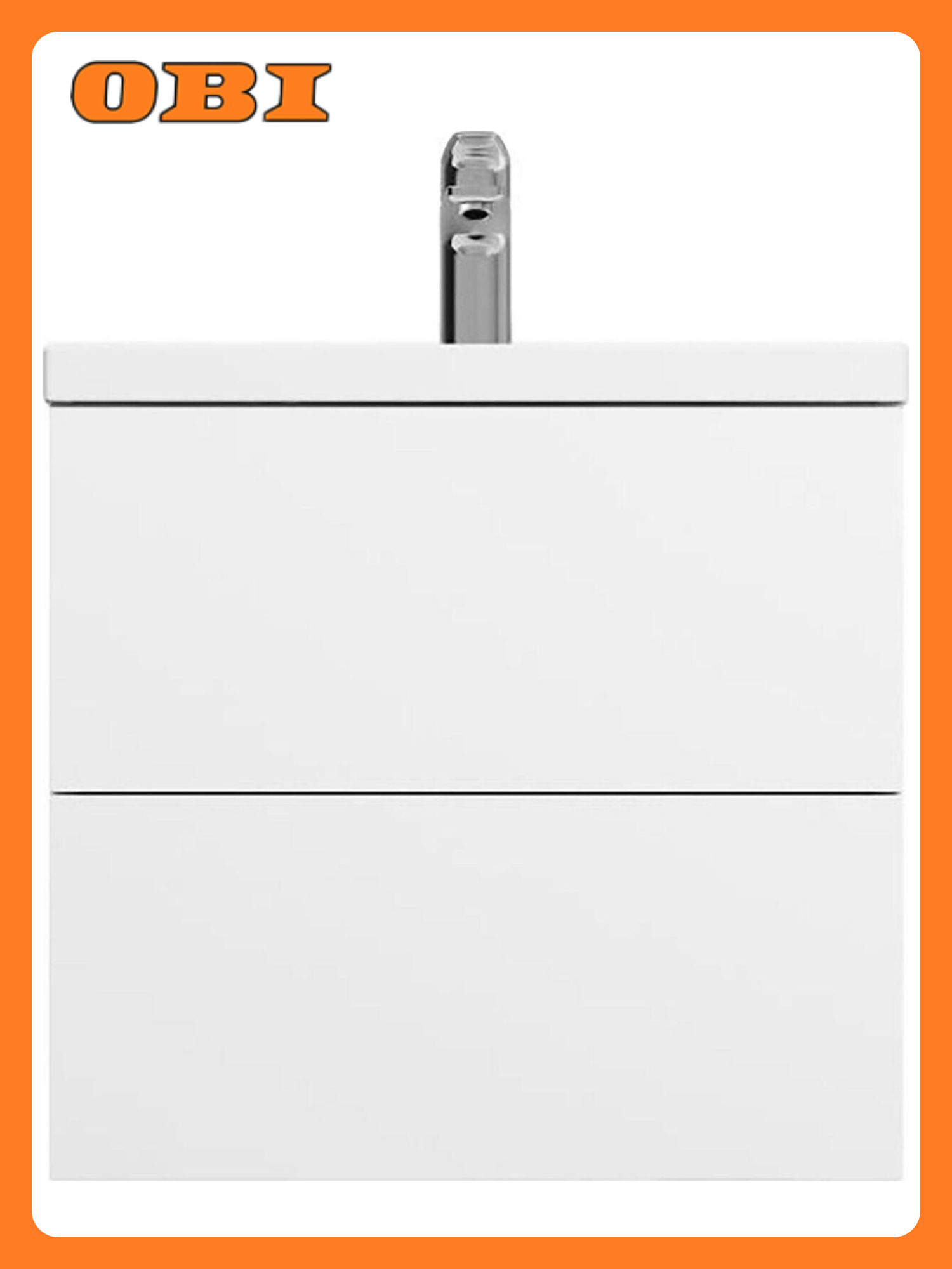 Тумба AM.PM "Gem", подвесная, 2 выдвижных ящика, белая, 57.8х60х56 см