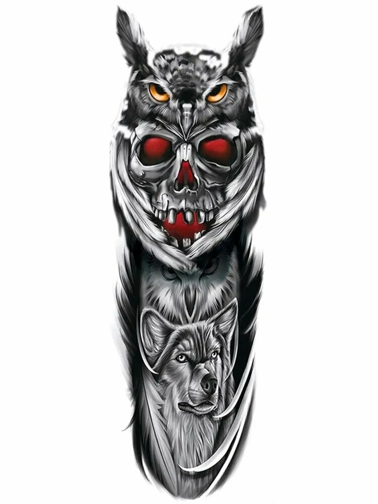 Тату временный, Переводная тату 48cmx17cm