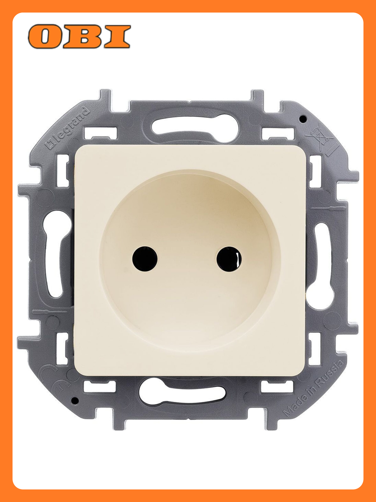 Розетка Legrand Inspiria 673711, скрытый монтаж, IP20, 1 пост, подсветка, защитные шторки