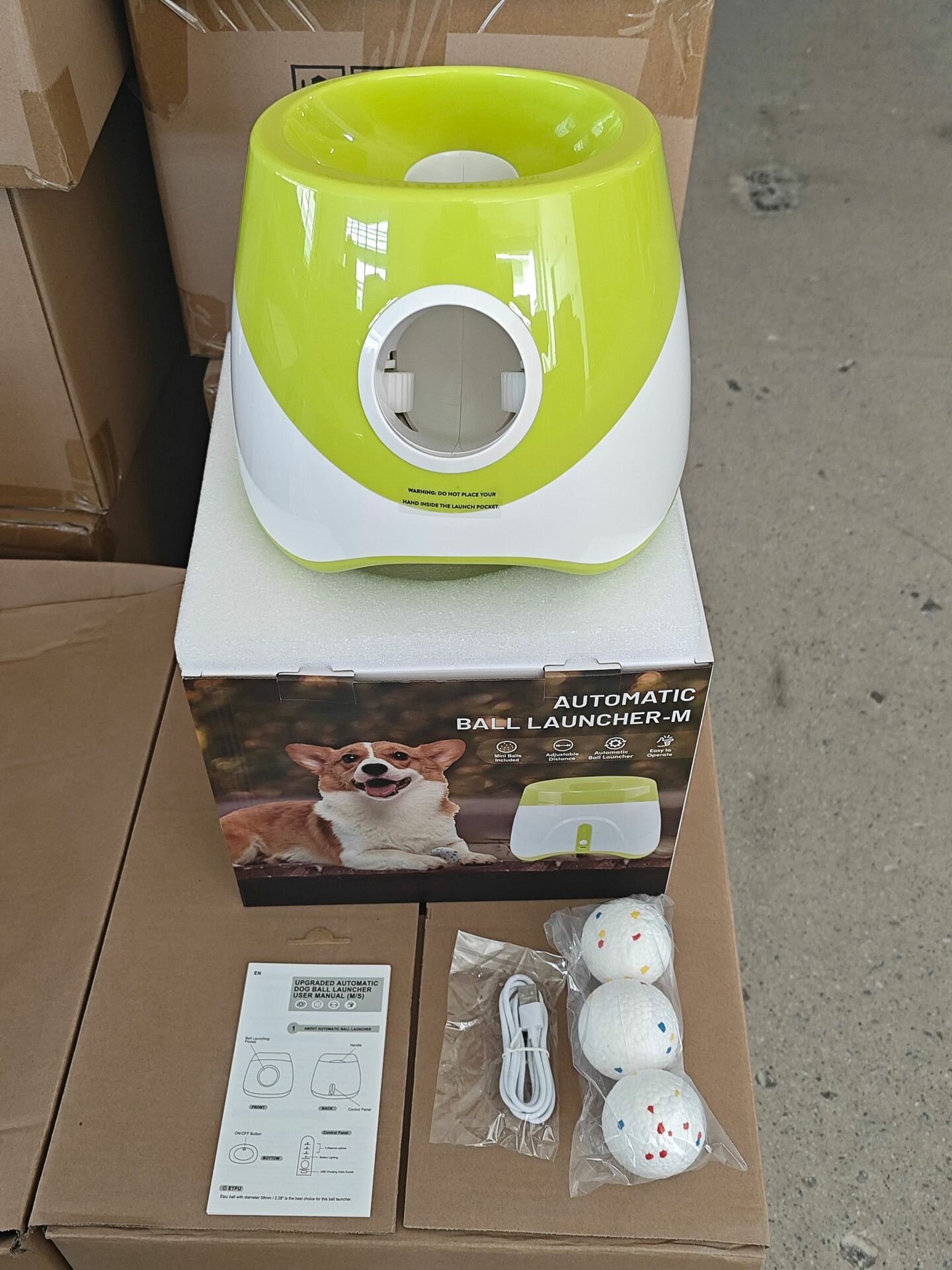 Автоматический дозатор мячей для собак от производителя: улучшенная модель ETPU, популярная игрушка для прогулок на