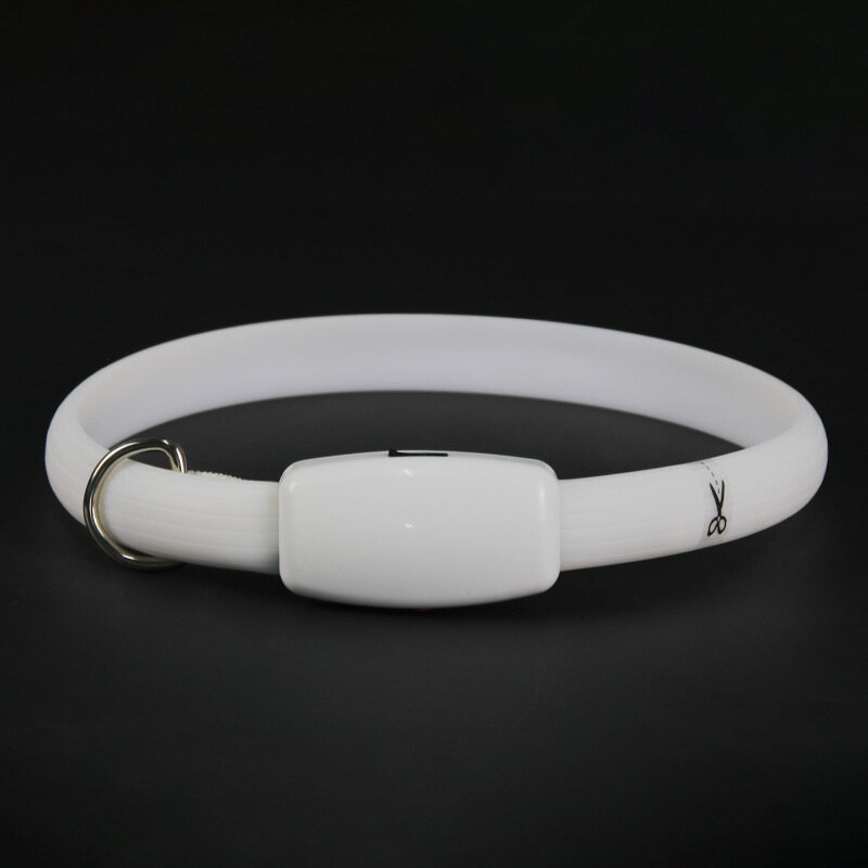 Светящийся ошейник для домашних животных Ошейник для домашних животных USB светящийся ошейник для собак Белый_Упаковка