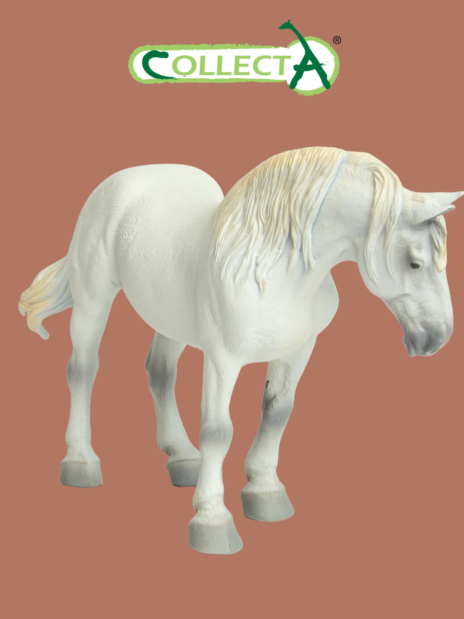 Фигурка животного Collecta Лошадь Кобыла Першерон серая, 88702b